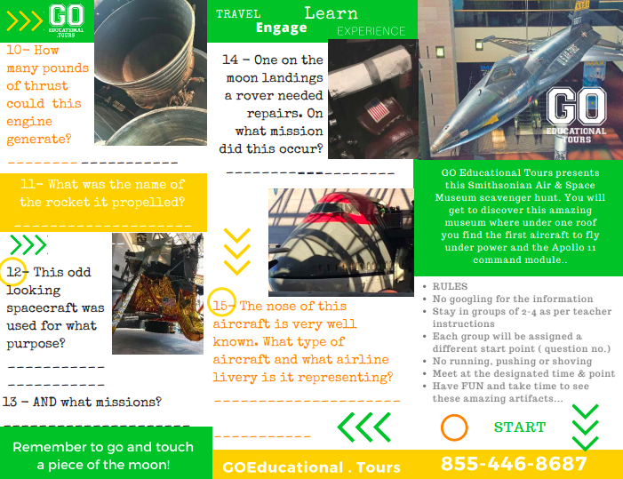 Smithsonian Air & Space Museum Scavenger Hunt